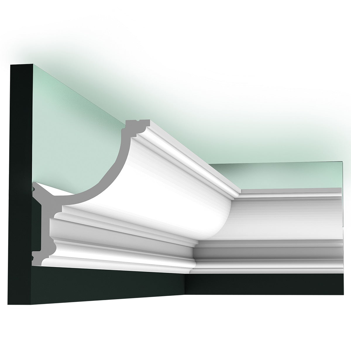 C901 Orac LED Coving 148mm x 124mm x 2m – Decor Mouldings UK
